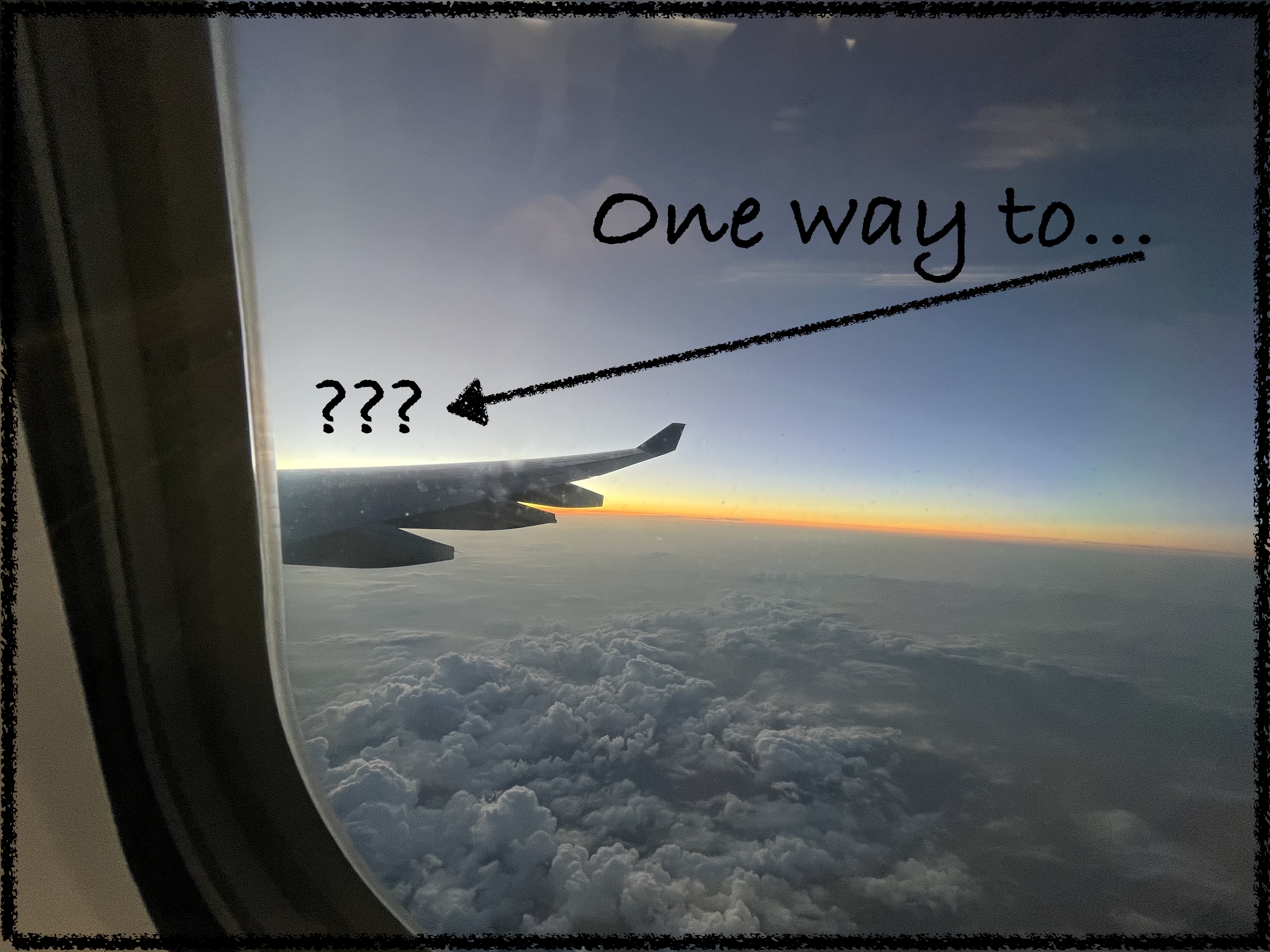 One-way ticket… – Joy in the Journey